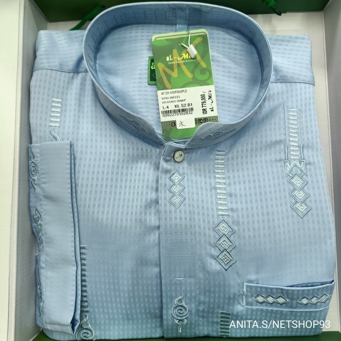 Jual Baju Koko Jumbo Almia MT SR472 Lengan Panjang Los Al-Mia Big Size ...