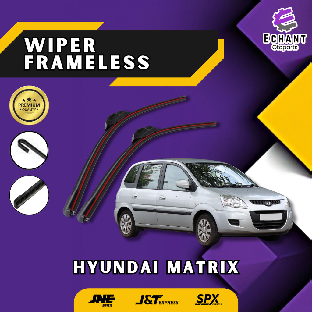 Jual Wiper Mobil Hyundai Matrix Model Soft Karet 1 Set (2Pcs) Kiri dan ...