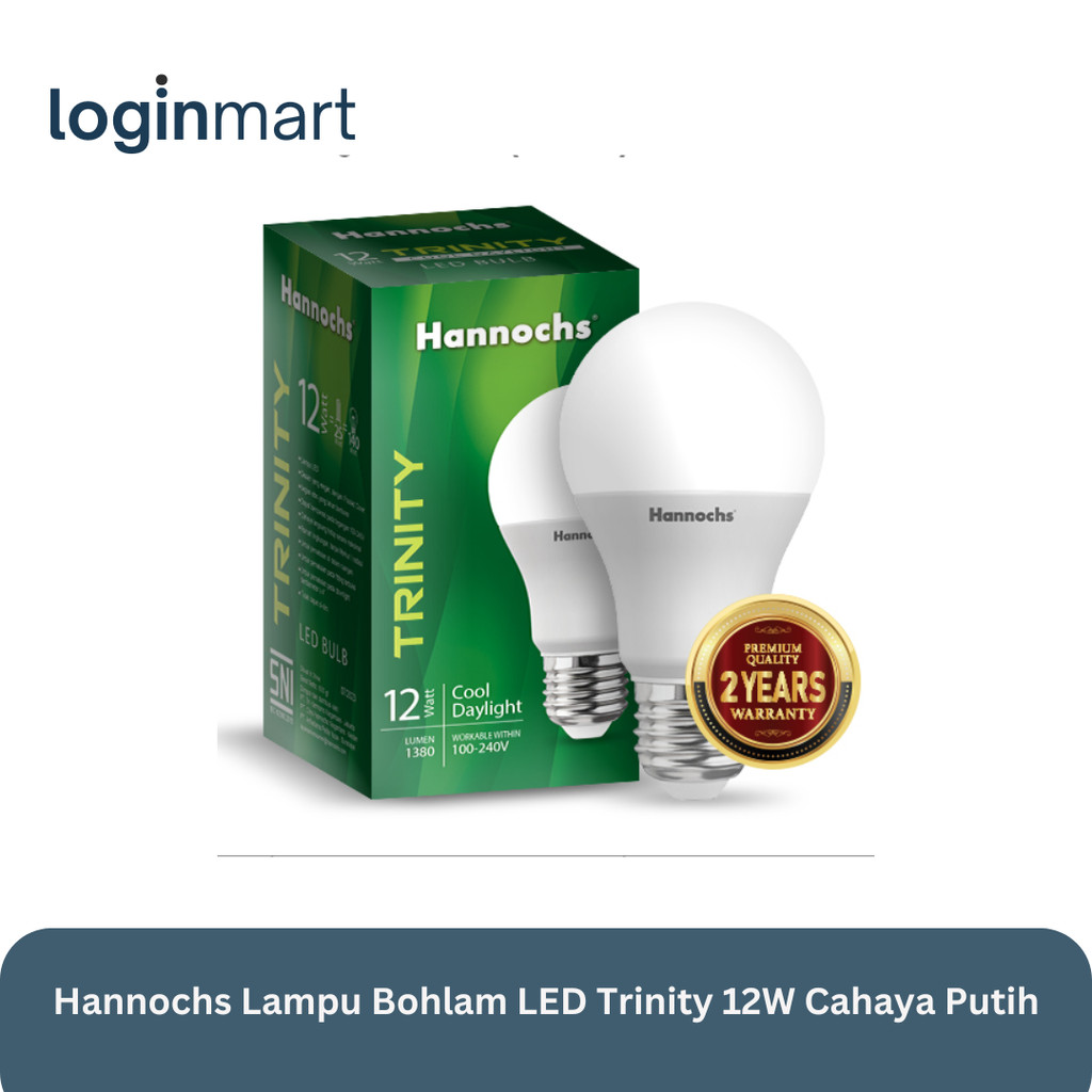 Jual Hannochs Lampu Bohlam LED Trinity 12W Cahaya Putih | Shopee Indonesia