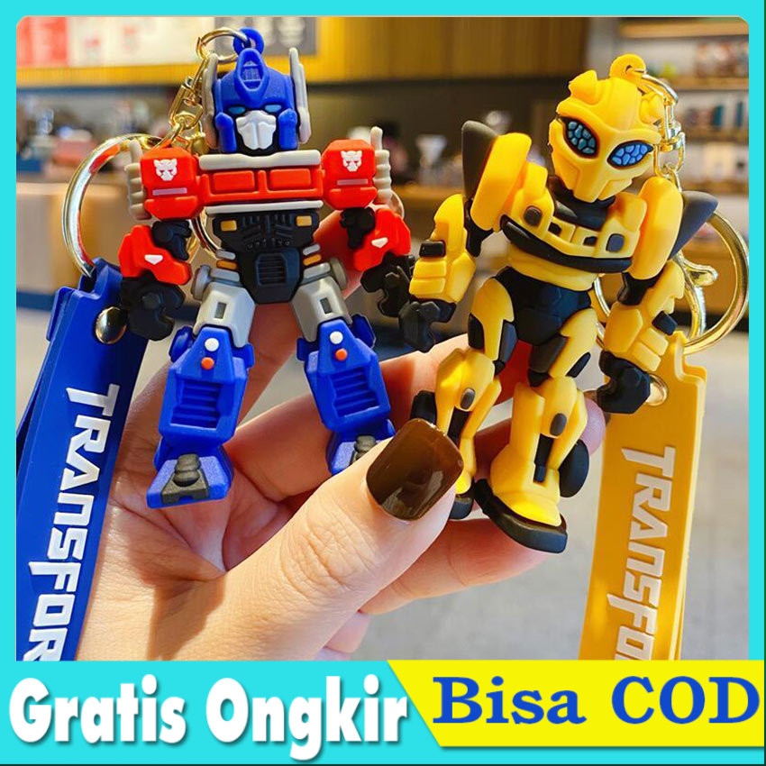 Jual Gantungan Kunci Transformer bumblebee Optimus Prime Keychain tas ...