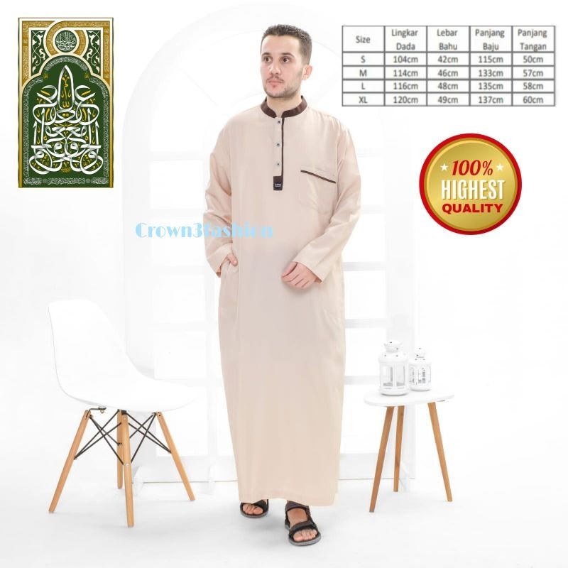 Jual Jubah Gamis Pria Arab Dewasa Laki Laki Muslim Motif Batik Bahan Adem | Shopee Indonesia