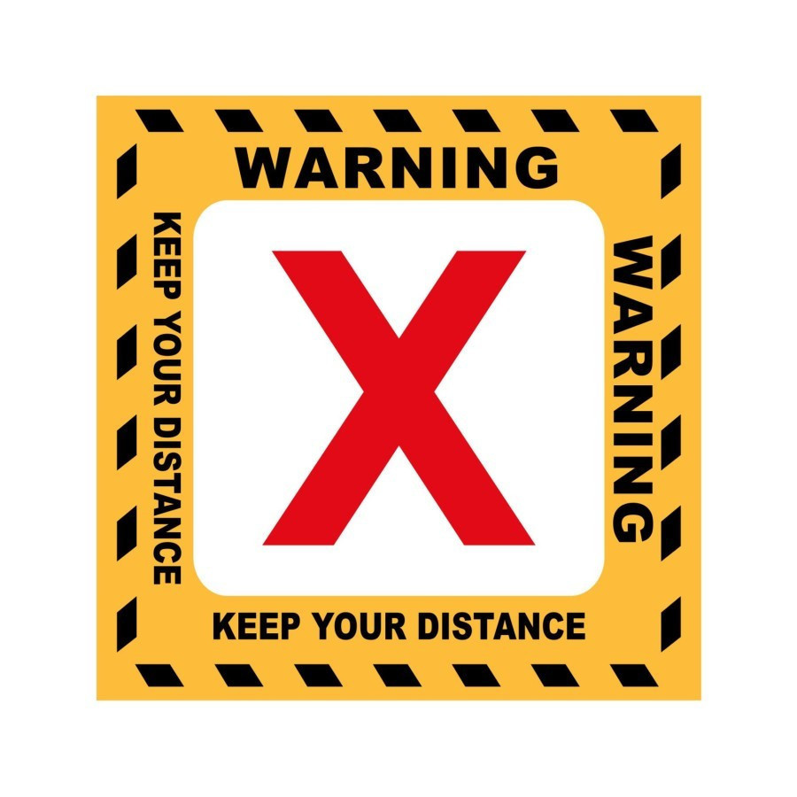Jual Stiker Social Distancing/English Jaga jarak 15x15cm kursi dan ...