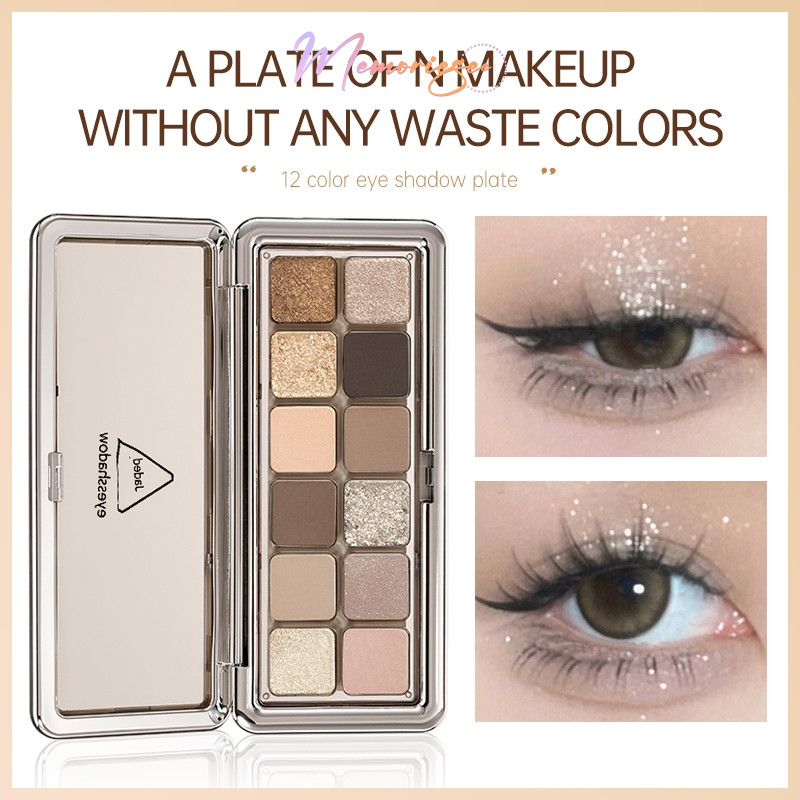 Jual COD- JADED Eyeshadow Palette 12 Warna Matte Gliter Korea Makeup ...