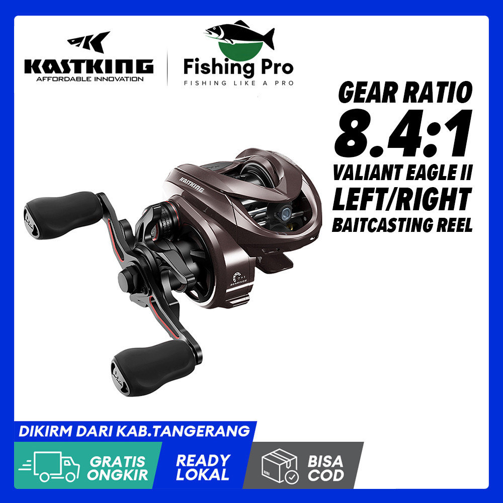 Jual [100% ASLI] KASTKING Valiant Eagle II BC Reel Pancing Gulungan ...