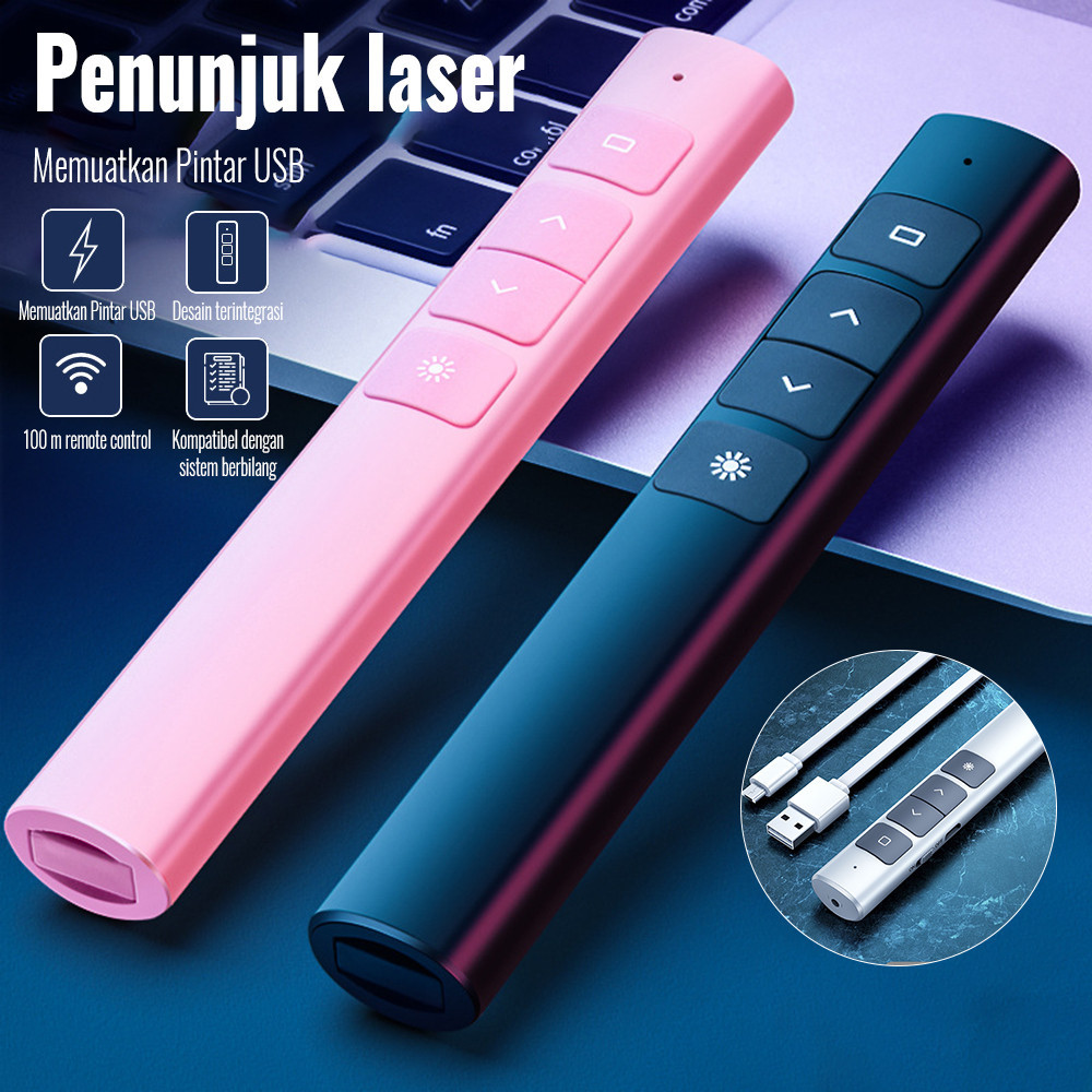 Jual Laser Pointer Wireless Pointer Presentasi Rechargeable USB Pen ...