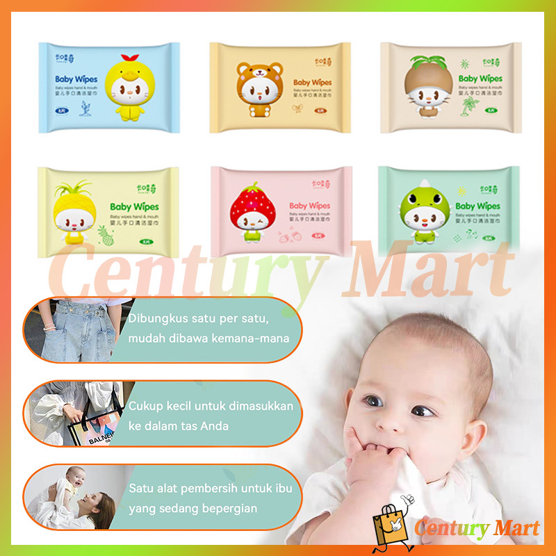 Jual Tisu Basah Travel Karakter Mini 8 Sheets /Travelling Wet Tissue ...