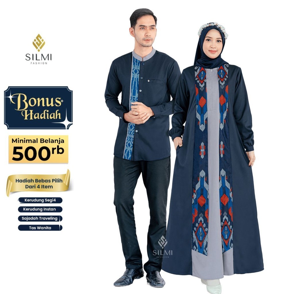 Jual Baju Sarimbit Keluarga Muslim 2025 Lebaran Couple Keluarga Silmi ...