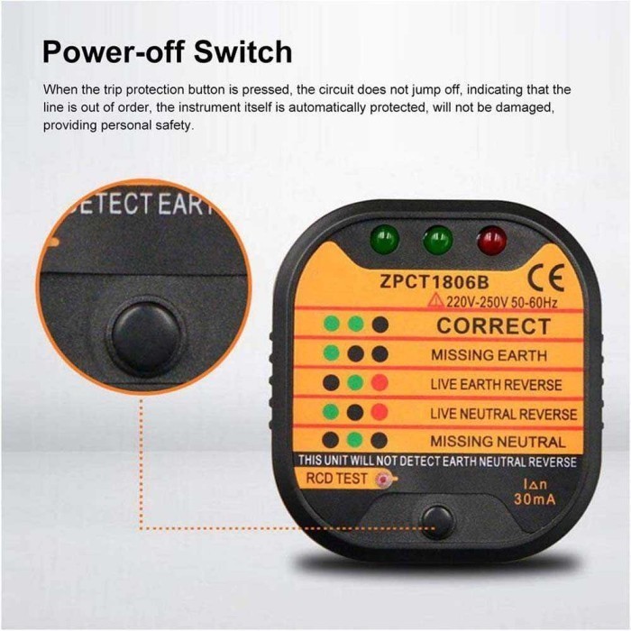 Jual DMKN Smart Socket Tester Detector Circuit Alat Detektor Tegangan ...