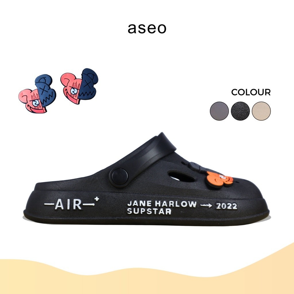 Jual Aseo Sandal Pria Wanita Baim Motif Bear Anti Slip Terbaru Slip on ...