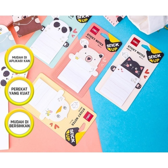 Jual Deli | Sticky Note Fold Fold Sticky UP | 15 lembar | EA55202 ...