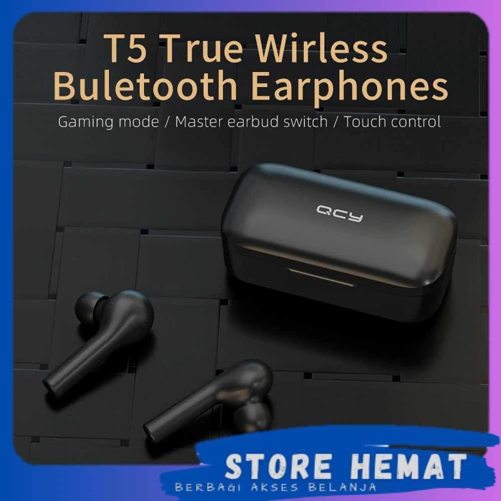 Jual TWS Bluetooth Earphone with Charging Case - QCY-T5 | Shopee Indonesia