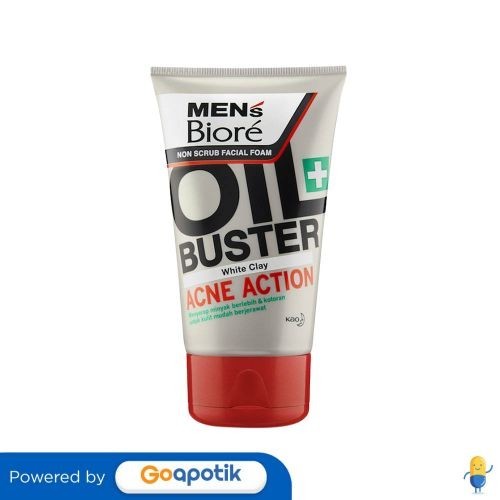 Jual Biore Mens Facial Foam Oil Buster Acne Action 40 Gram Tube ...