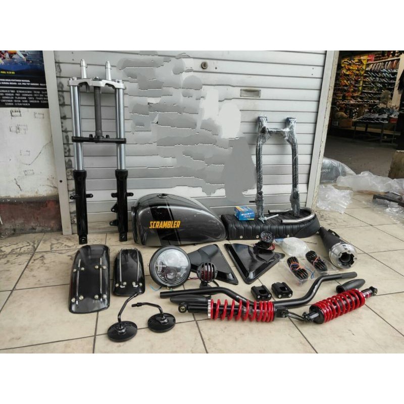 Jual Paket japstyle plus sok depan byson dan swing arm custom | Shopee ...
