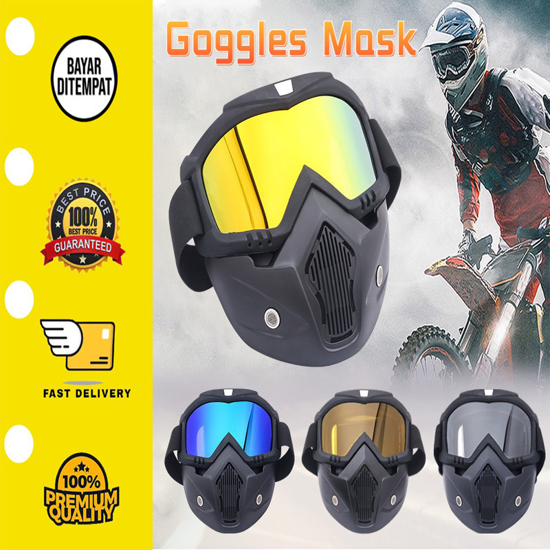Jual GOOGLE MASK HELM HELMET MOTOR KACA MATA MOTOR PAINT BALL AIRSOFT ...
