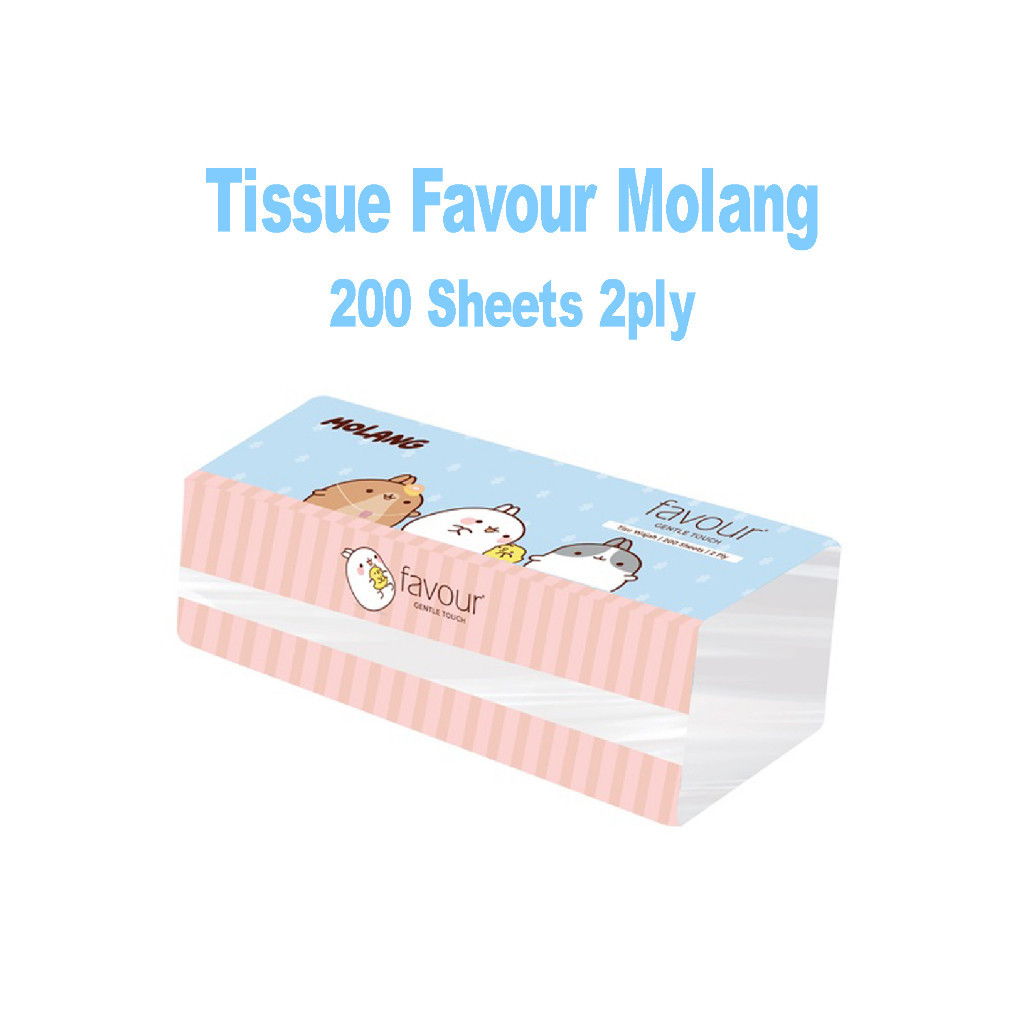 Jual Favour Tisu Motif Molang Gentle Touch 200 Sheets 2ply - Tisu Wajah ...