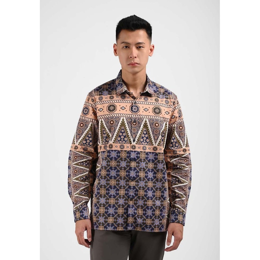 Jual Manzone Kemeja Batik Lengan Panjang Pria GHAWANTA - BROWN | Shopee ...