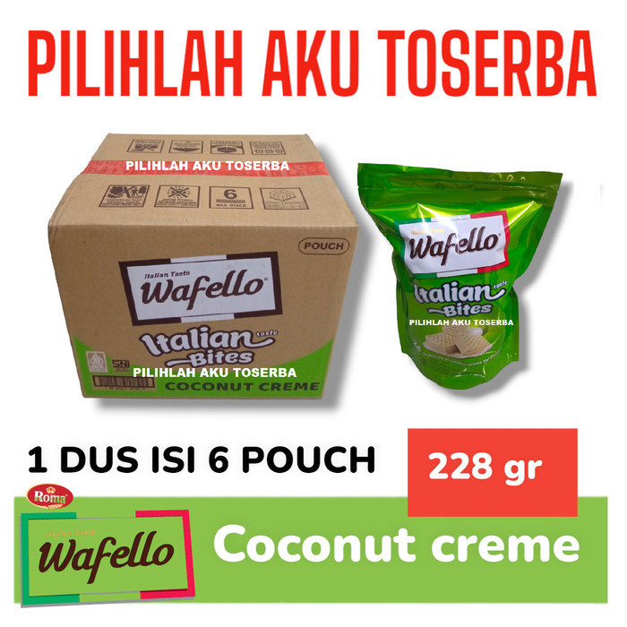 Jual Wafello BITES Coconut Creme POUCH Big Pack - ( HARGA 1 DUS ...
