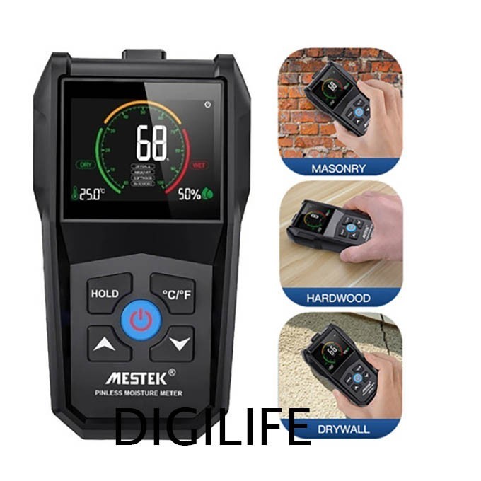 Jual Pinless Moisture Meter Mestek WM700A Wood Concrete MC Tester ...