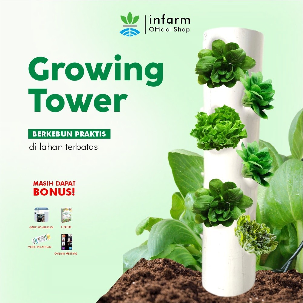 Jual KAYUAN - Growing Tower Tanah Vertikultur Vertikal Garden Paralon ...