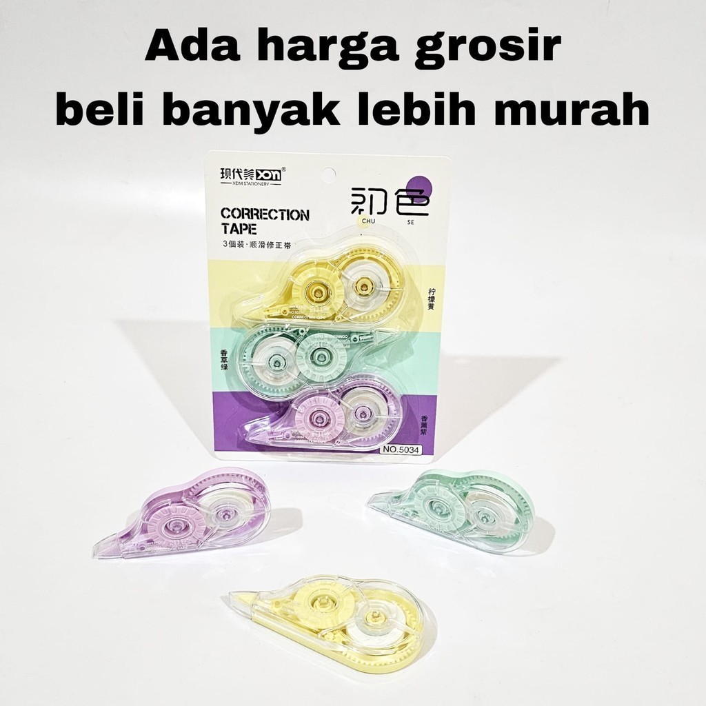 Jual SOS Correction Tape Set 3 Ukuran M/Pita Koreksi/Tipex Kering/Tipx ...