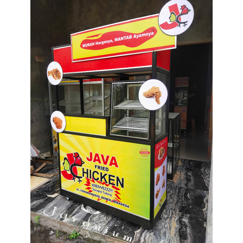 Jual PROMO BULAN RAMADHAN Gerobak aluminium / Gerobak fried chicken ...