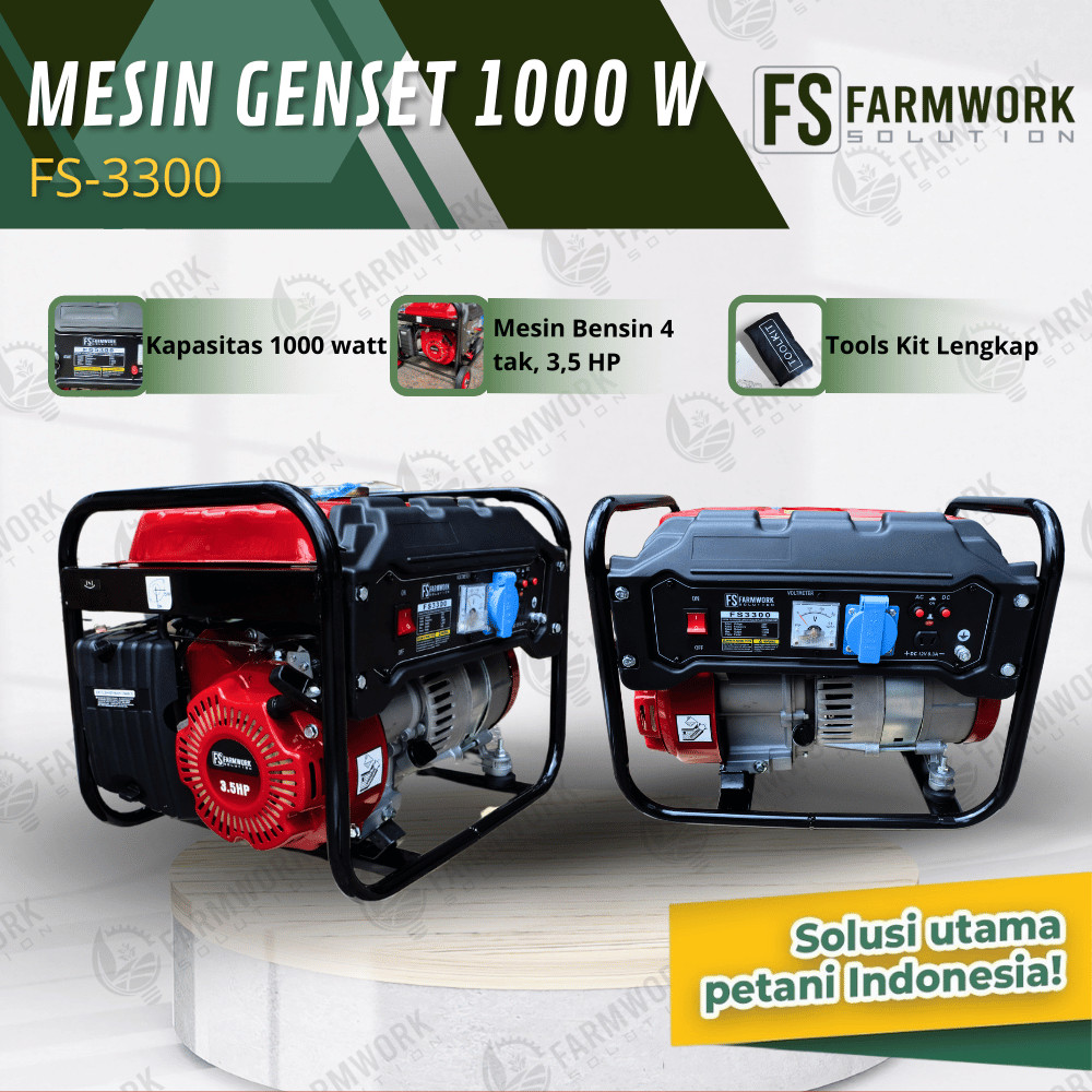 Jual Mesin Genset Bensin FS3300 1000 WATT Farmwork Solution | Gasoline ...