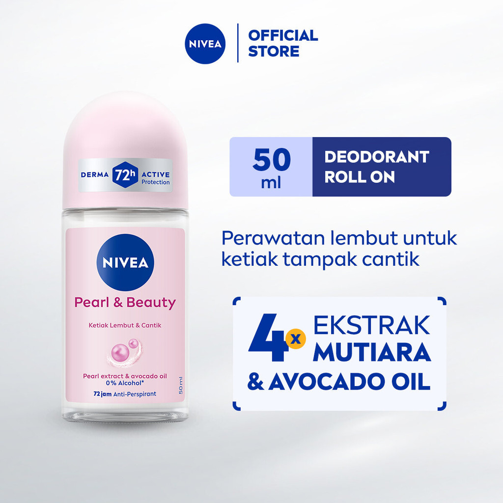 Jual NIVEA Deodorant Roll On Pearl & Beauty 50ml – Deodoran Wanita ...