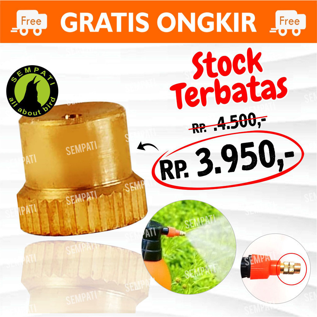 Jual SEMPATI Head Nozzle Kepala Semprotan Nozle Sprayer Kuningan Besi ...