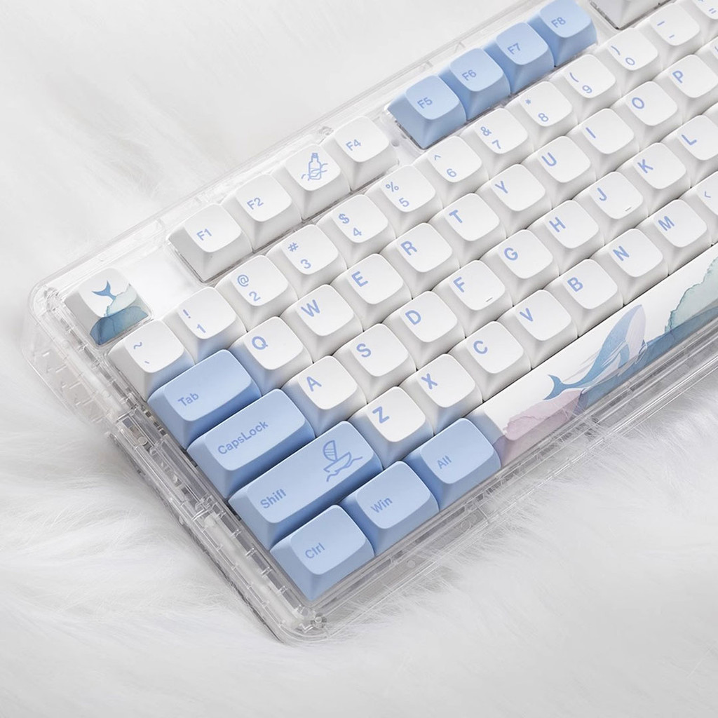 Jual 133 Keys XDA Profile Keycap Ocean Whale Theme PBT Keycaps For MX ...