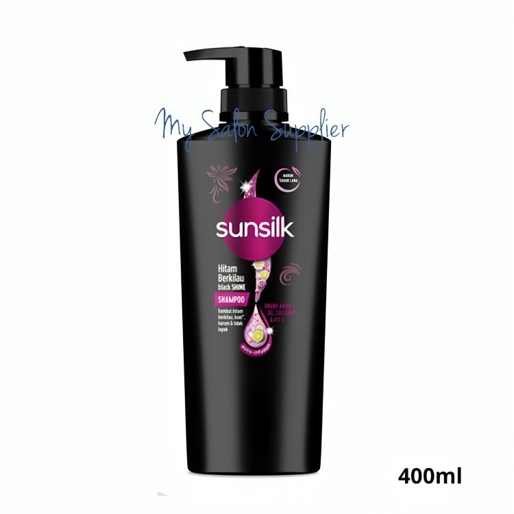 Jual Sunsilk Shampoo Hitam Berkilau / Black Shine Pump 400ml | Shopee ...
