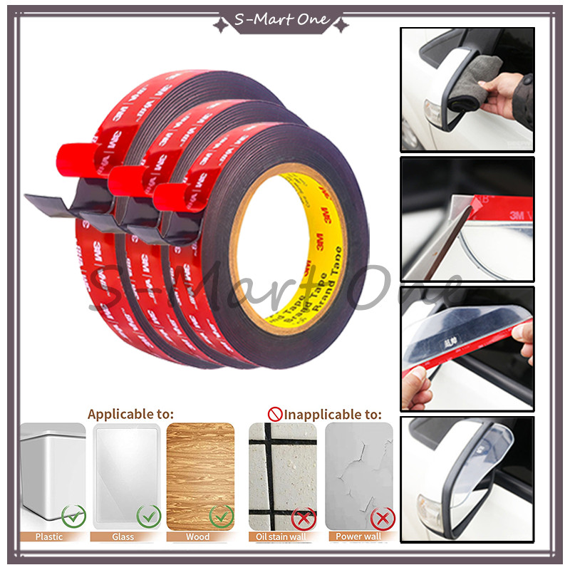 Jual Double Tape 6mm/10mm/20mm x 3m /Merah Perekat Lem Bolak Balik ...