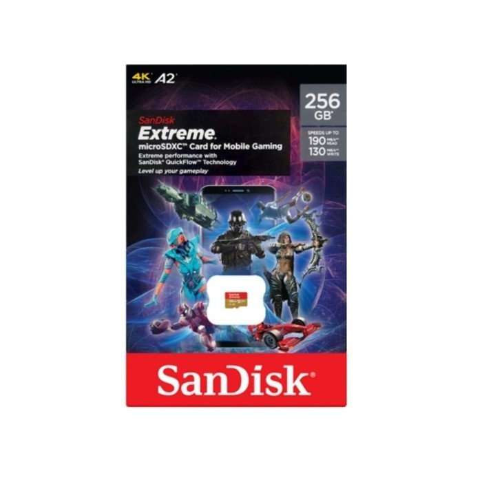 Jual MicroSD SanDisk Extreme 256GB A2 190MB/s Card for Mobile Gaming | Shopee Indonesia