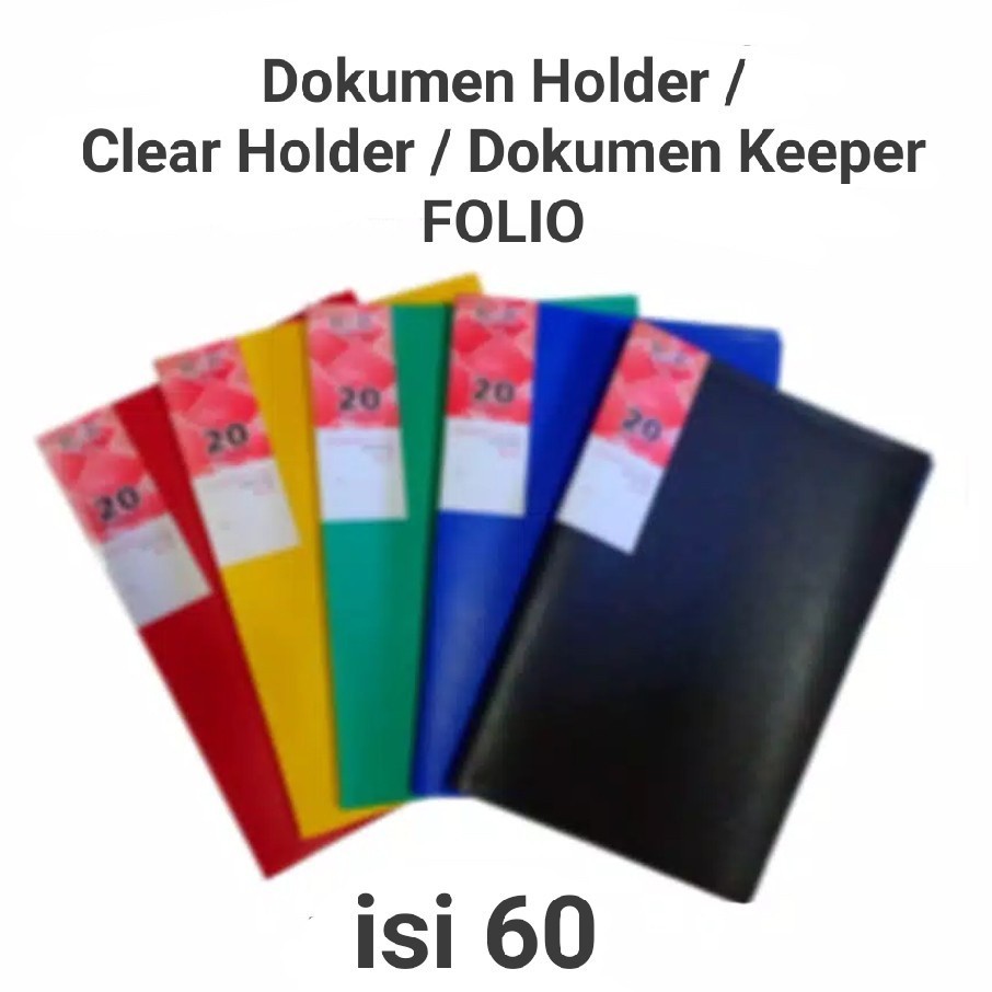 Jual MAP DOKUMEN HOLDER ISI 60 POCKET / DOKUMEN KEEPER / CLEAR HOLDER ...