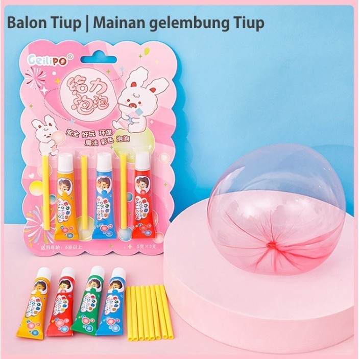 Jual [LOGU] Balon Tiup, Mainan Gelembung Tiup, Mainan Jadul Gelembung ...