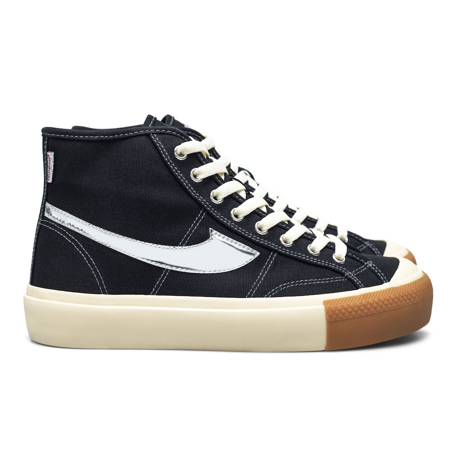 Jual Sepatu Compass Gazelle 25th Hi Black Gum Silver | Shopee Indonesia