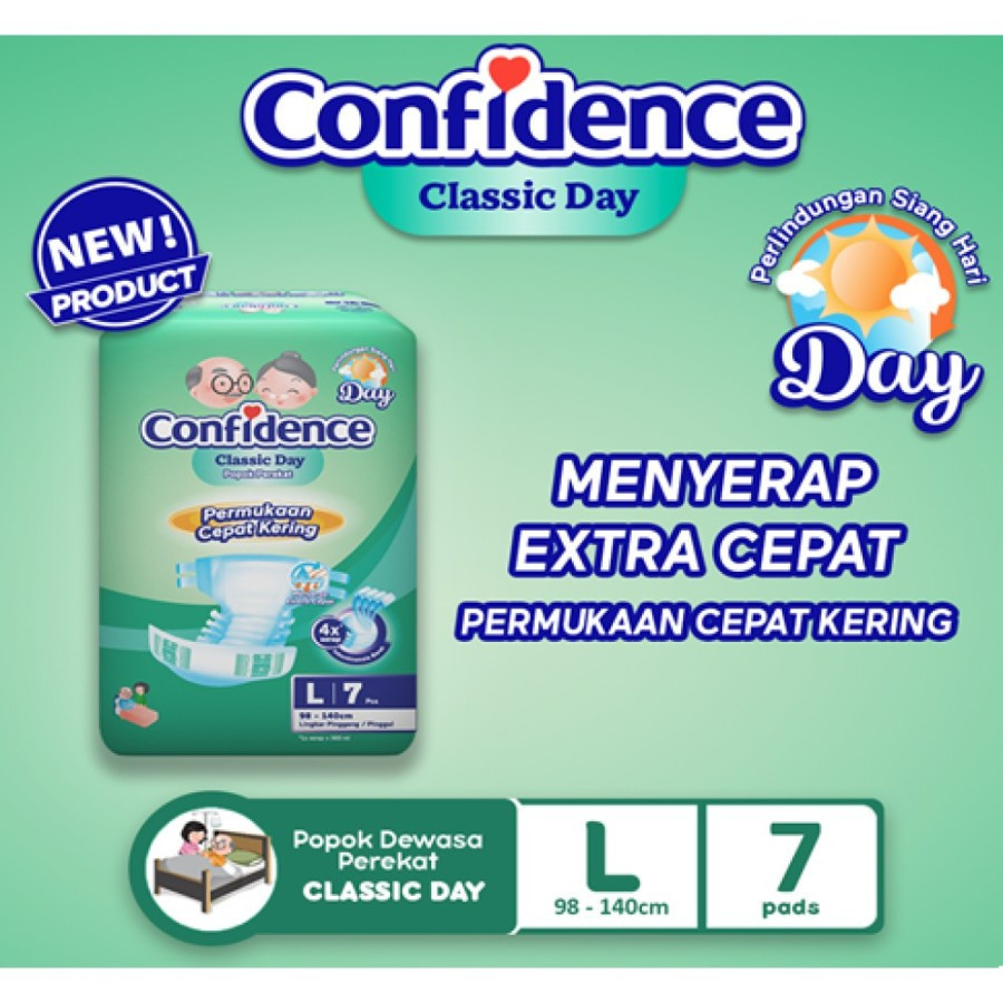 Jual Confidence Classic day L7 Adult Diapers Isi 7 Pads - Popok Orang ...