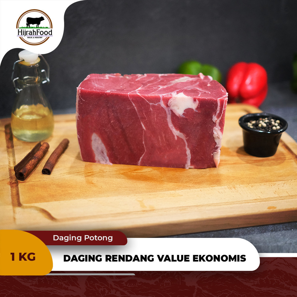 Jual Hijrahfood Daging Rendang Value Ekonomis Whole Meat Utuh Dendeng ...