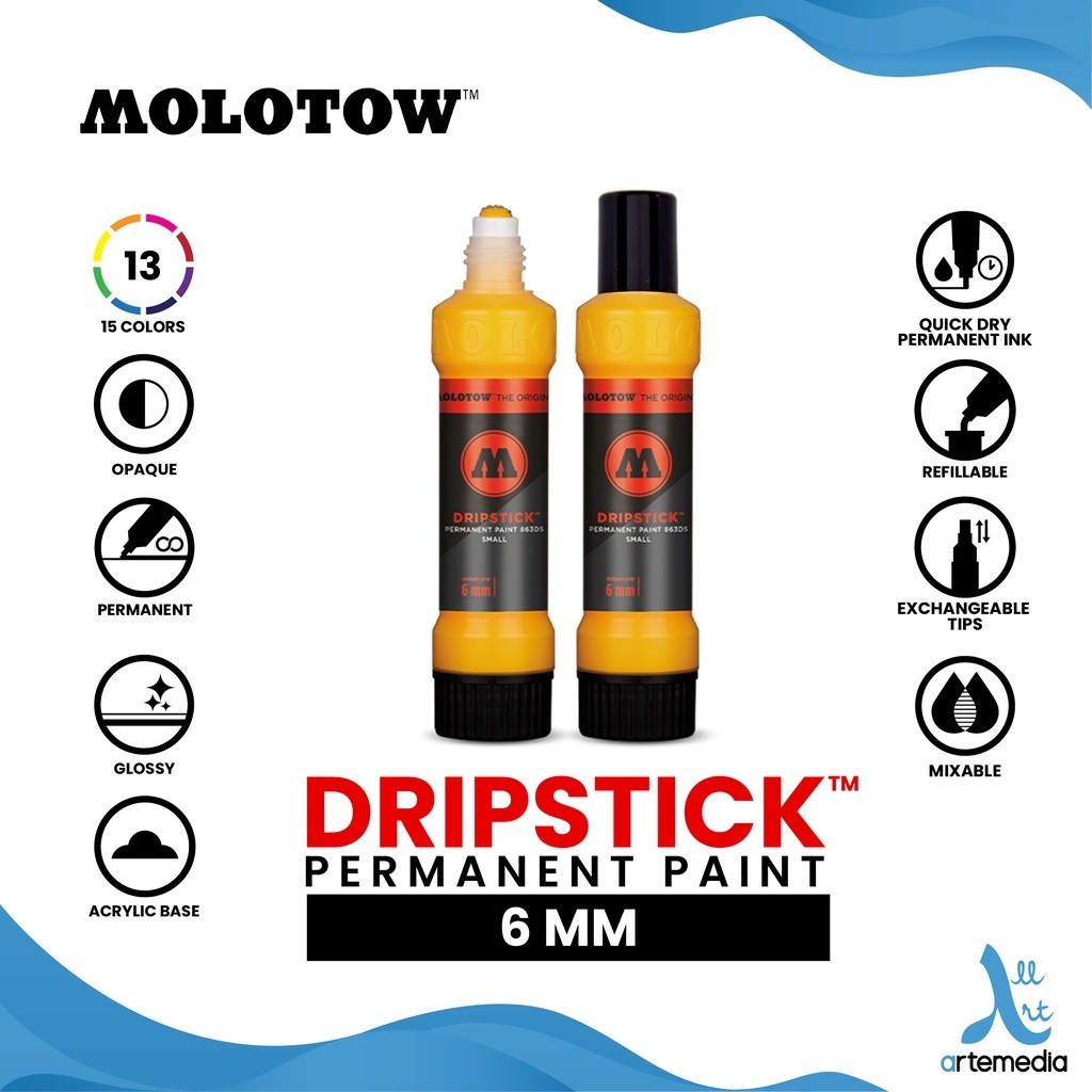 Jual Molotow Dripstick Acrylic Paint Marker 6mm Marker Cat Akrilik ...