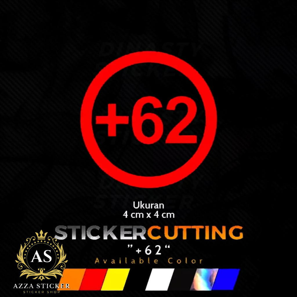 Jual STIKER PLUS 62 STICKER CUTTING VIRAL | Shopee Indonesia