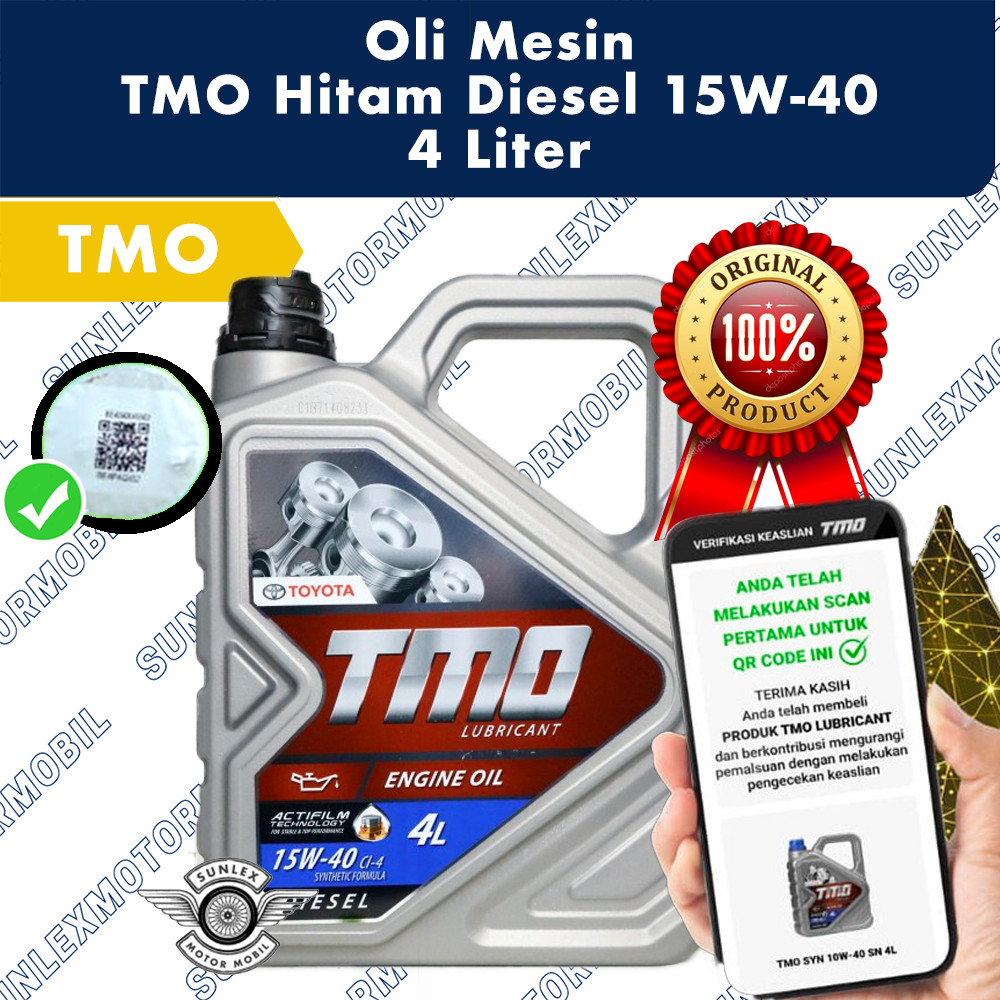 Jual OLI MESIN TMO HITAM DIESEL 15W40 4L 4LITER 15W-40 | Shopee Indonesia