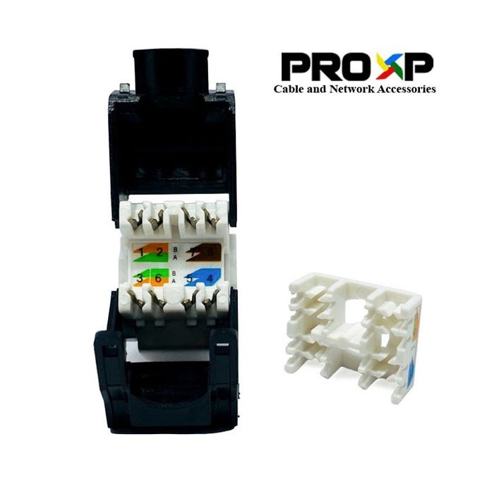 Jual PROXP Modular Jack RJ45 Cat 5e Tolless Keystone Black | Shopee ...