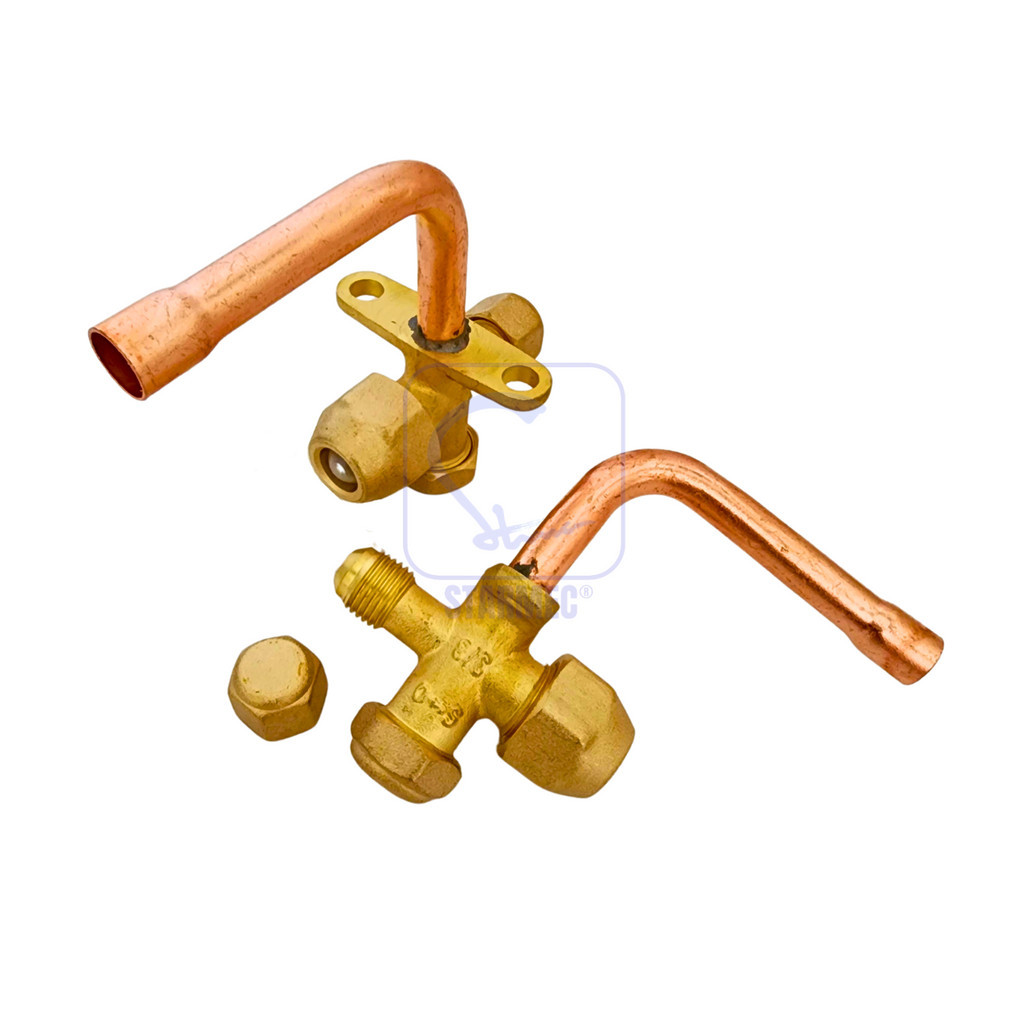 Jual Kran Outdoor Valve AC R32 R410a - 3/8" 3 Way | Shopee Indonesia