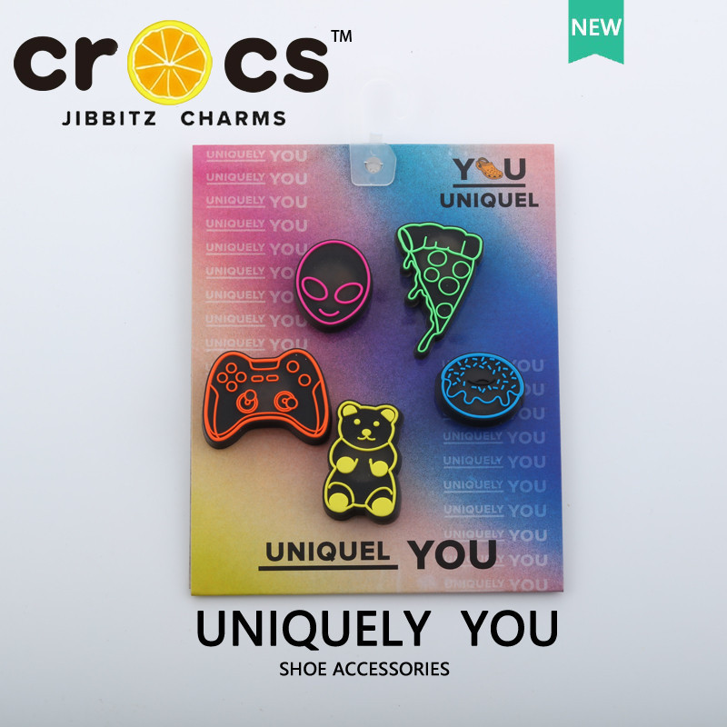 Jual LED jibbitz crocs set shoe buckle Dude Bro 5 PACK (with cardboard ...