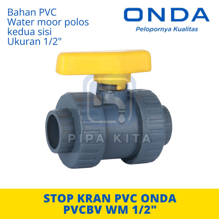 Jual Stop Kran Watermur 1/2" ONDA PVCBV WM Ball Valve Water Mur Moor ...
