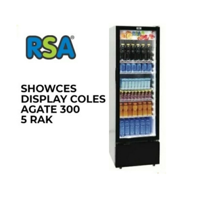Jual SHOWCASE RSA AGATE 300 5 RAK DISPLAY COOLER KULKAS BY GEA LOW WATT ...