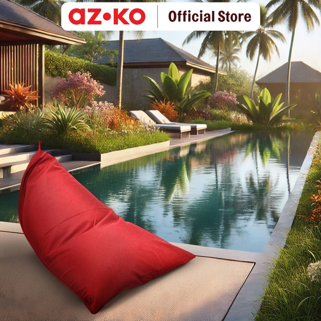 Jual AZKO Soleil Bean Bag Triangle Large - Merah Burgundy Kursi Santai ...