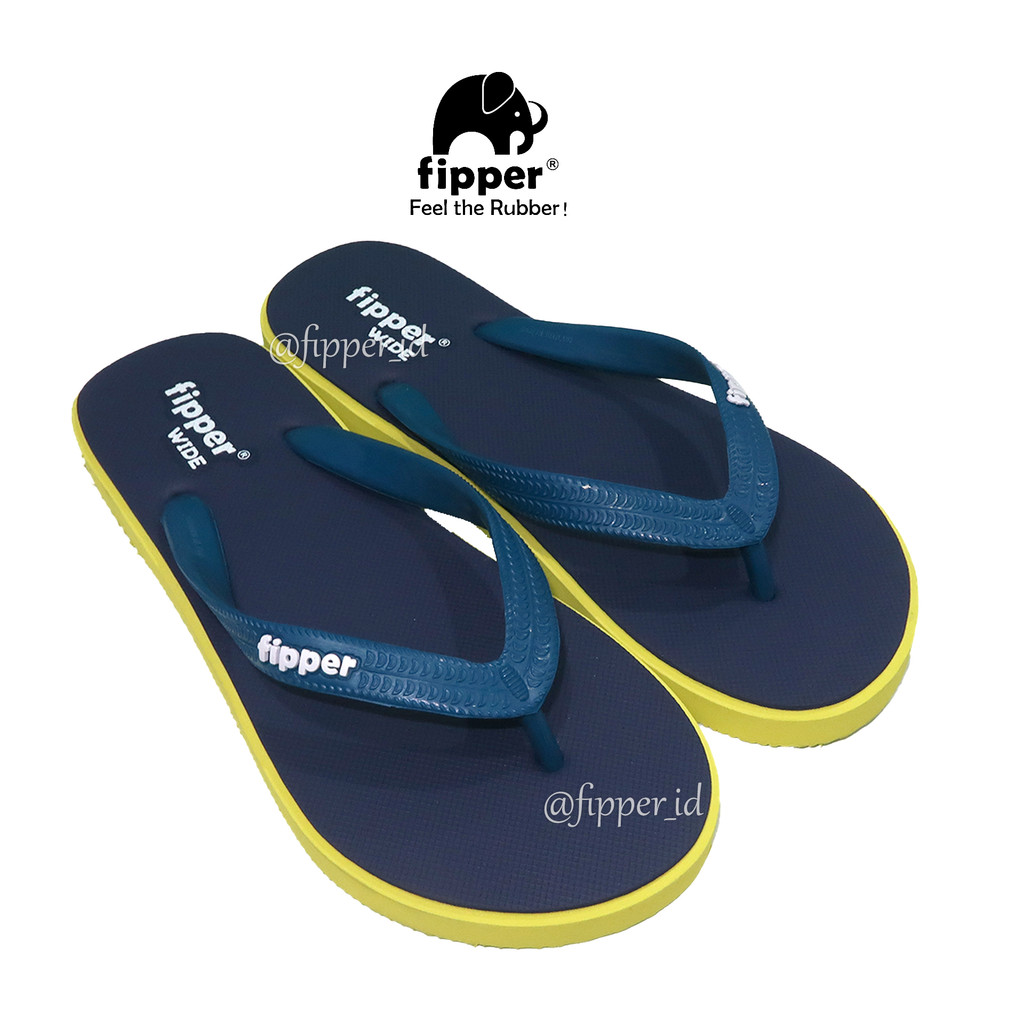 Jual Fipper - Wide Navy / Green Lime / Blue Snorkel | Shopee Indonesia