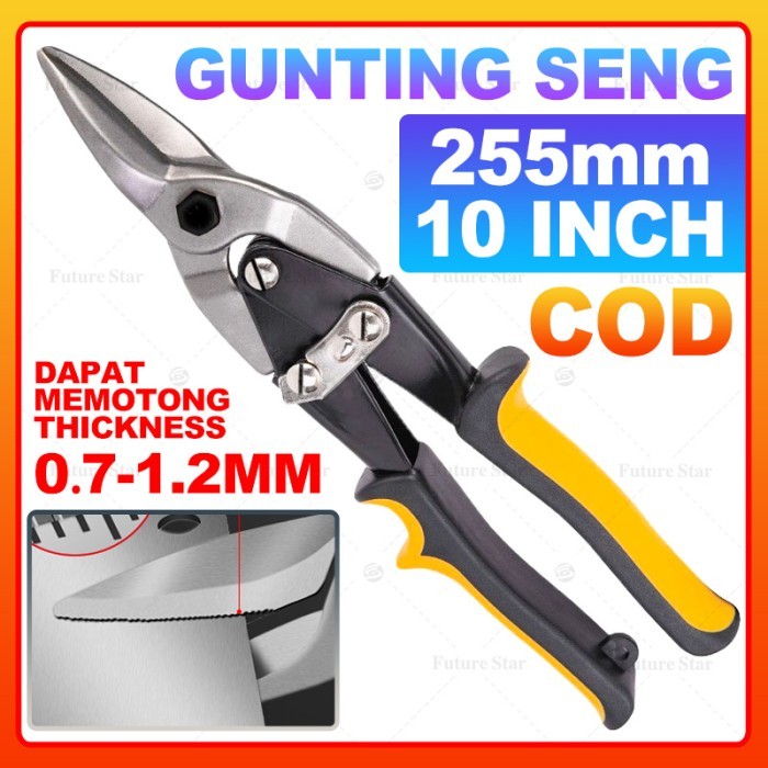 Jual Gunting Baja Ringan 10" inch / Aviation Tin Snips / Lurus Gunting ...