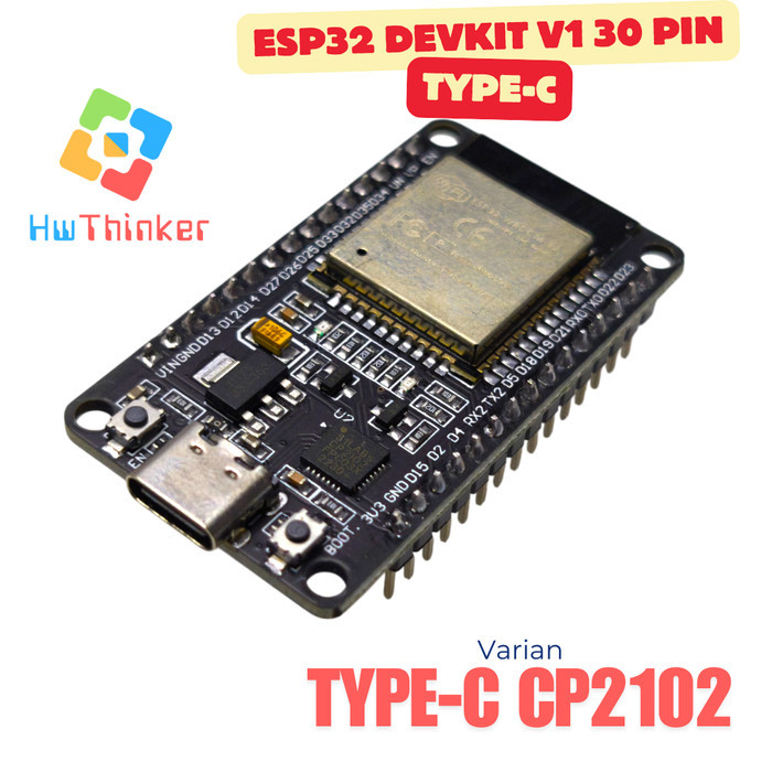 Jual Mh99 Esp32 Esp 32 Doit Devkitv1 30pin Wifibluetooth Dual Core Usb Type C Esp32 Cp2102