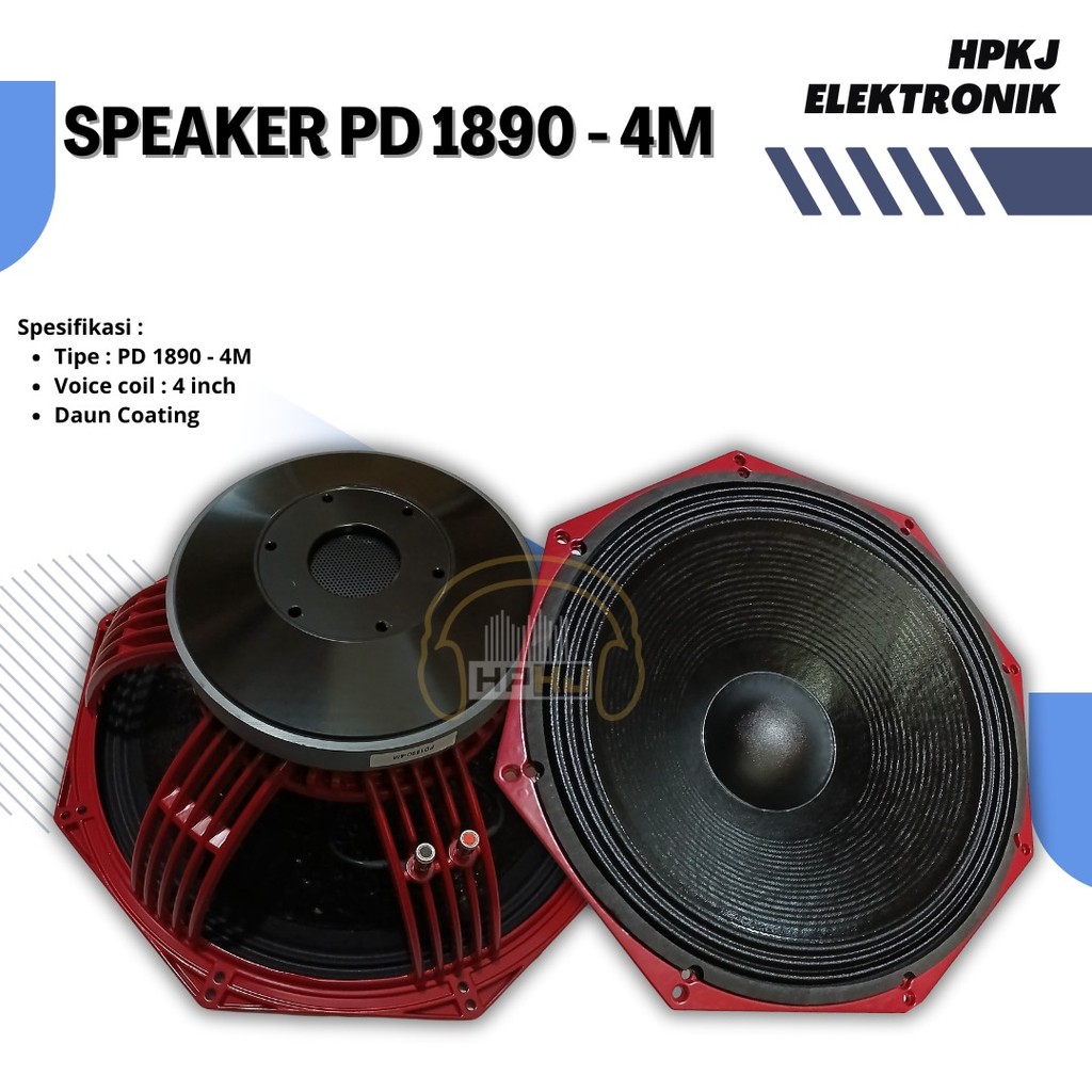 Jual KOMPONEN SPEAKER 18 INCH PD1890 VC 4 Speaker pd 1890 - 4M PD1890 M ...